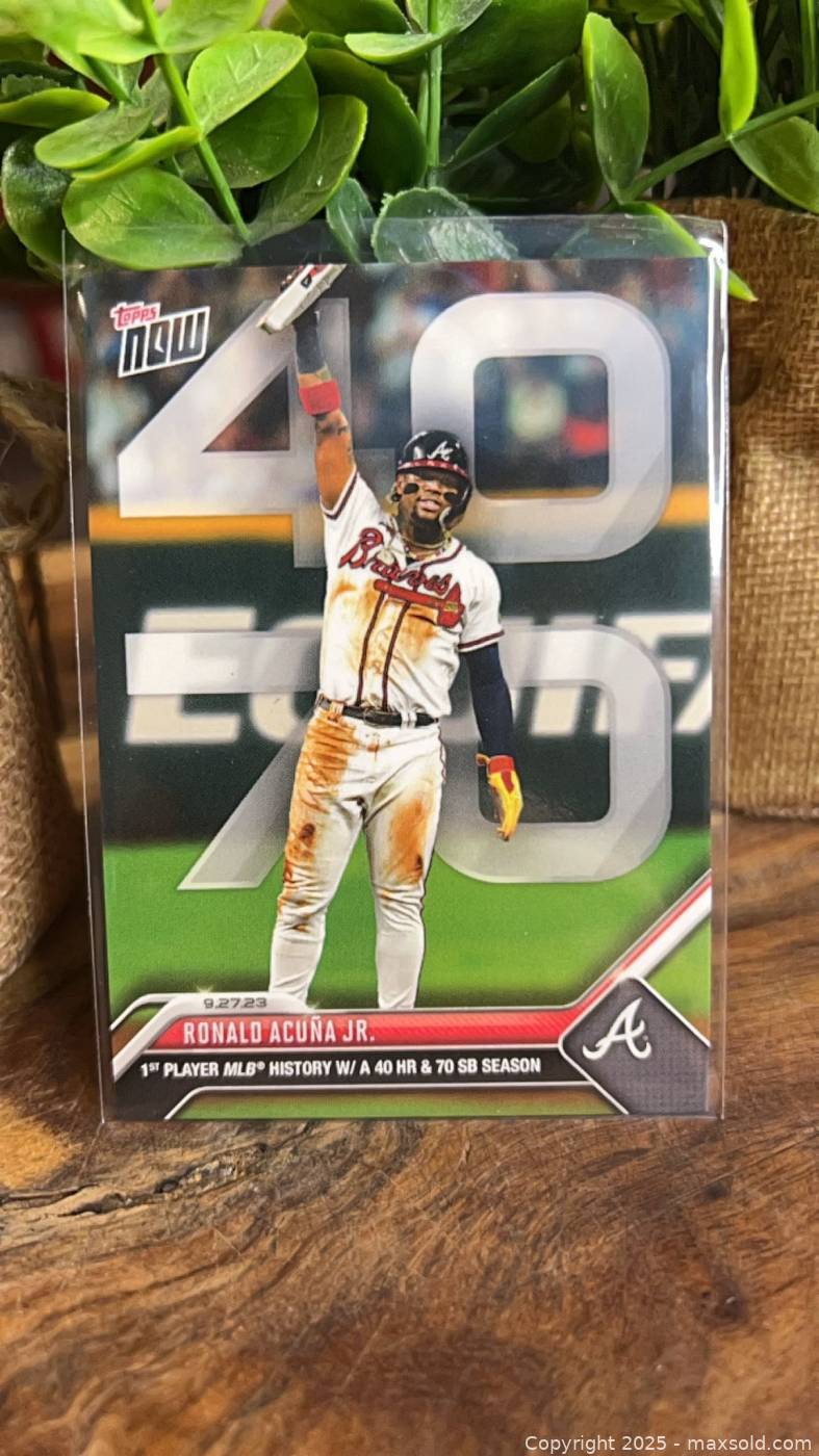 Ronald Acuña Jr. 40 HR 70 SB Topps Now card | Maxsold