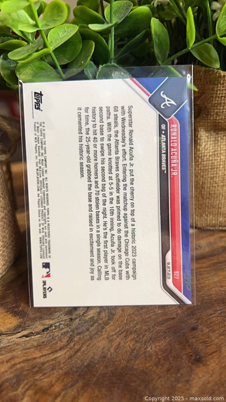 Ronald Acuña Jr. 40 HR 70 SB Topps Now card | Maxsold