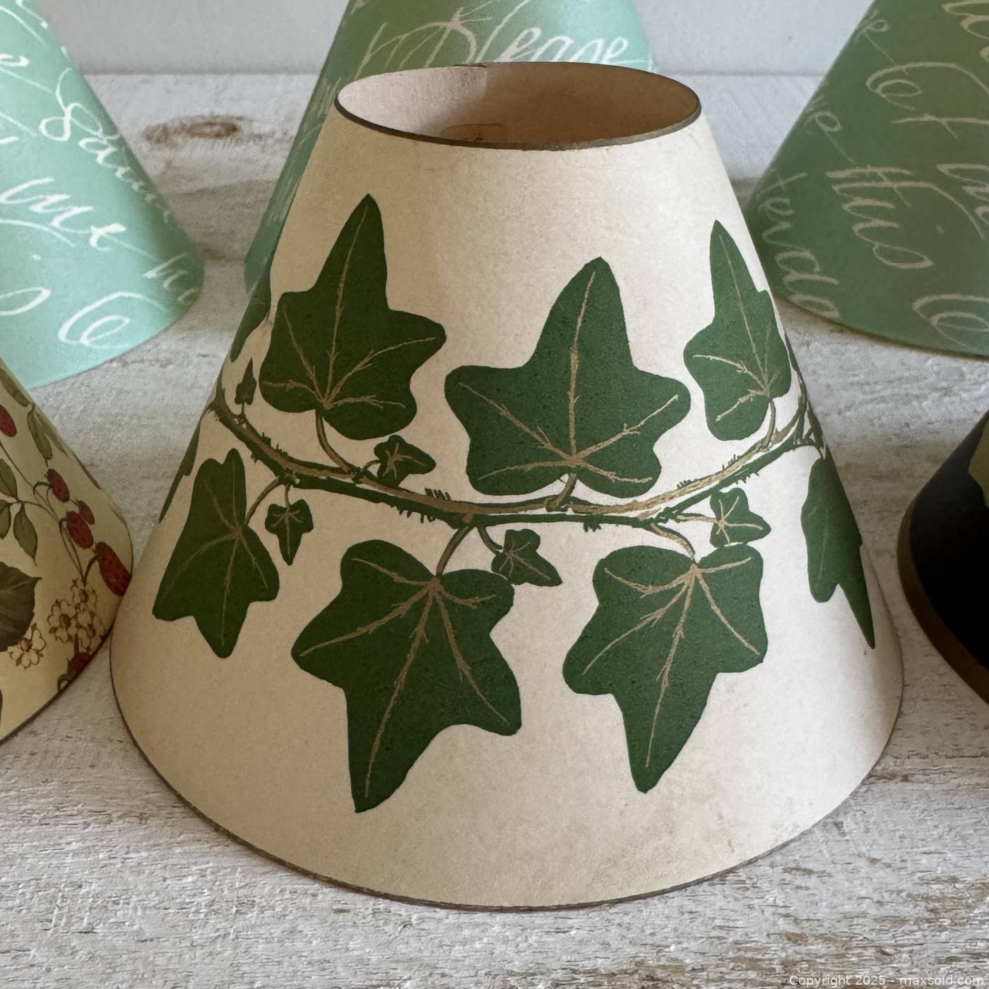 Vintage paper candle lamp shades, 6 pieces | Maxsold