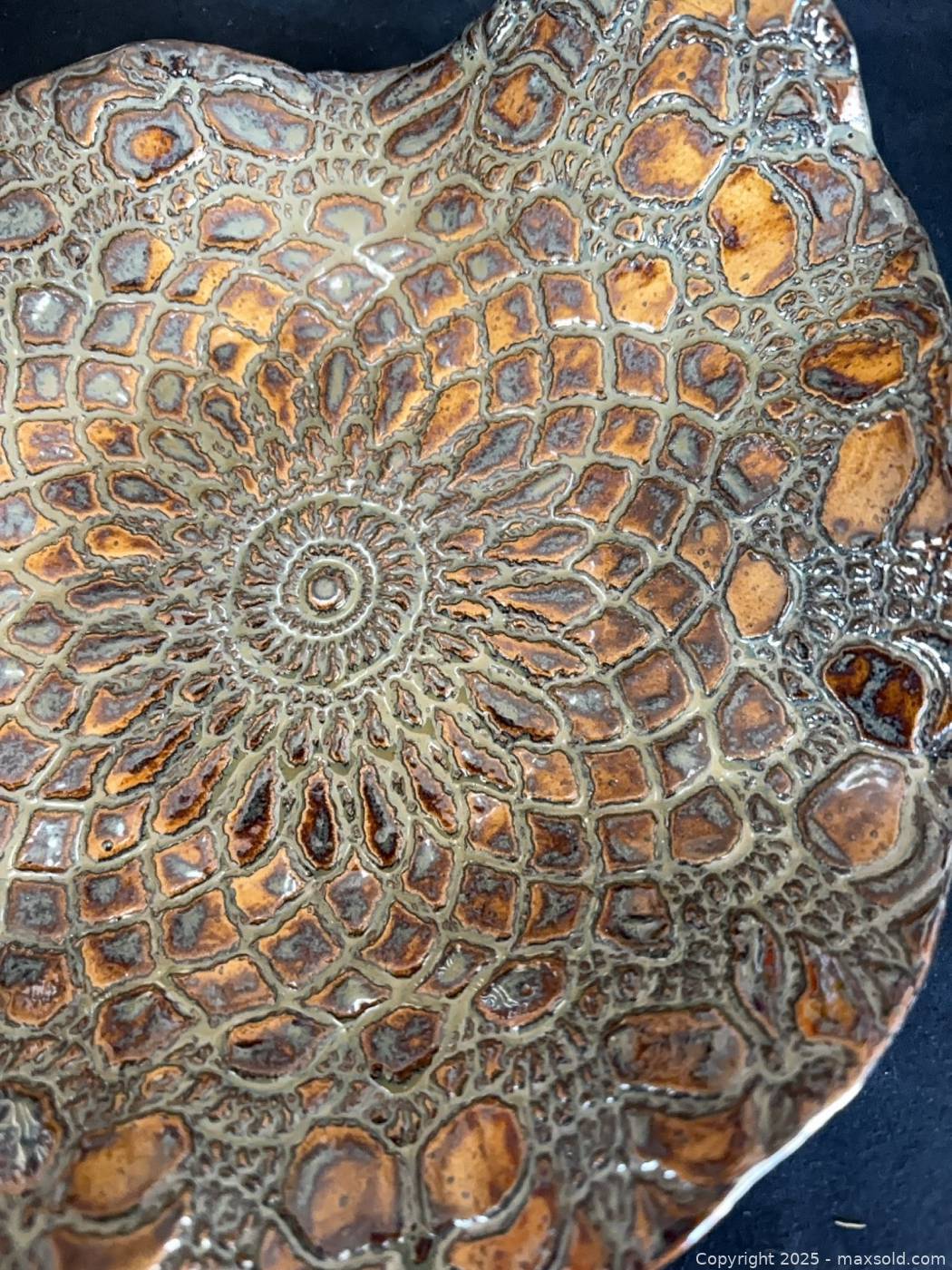 Brown bronze fluted pottery dishes | Maxsold