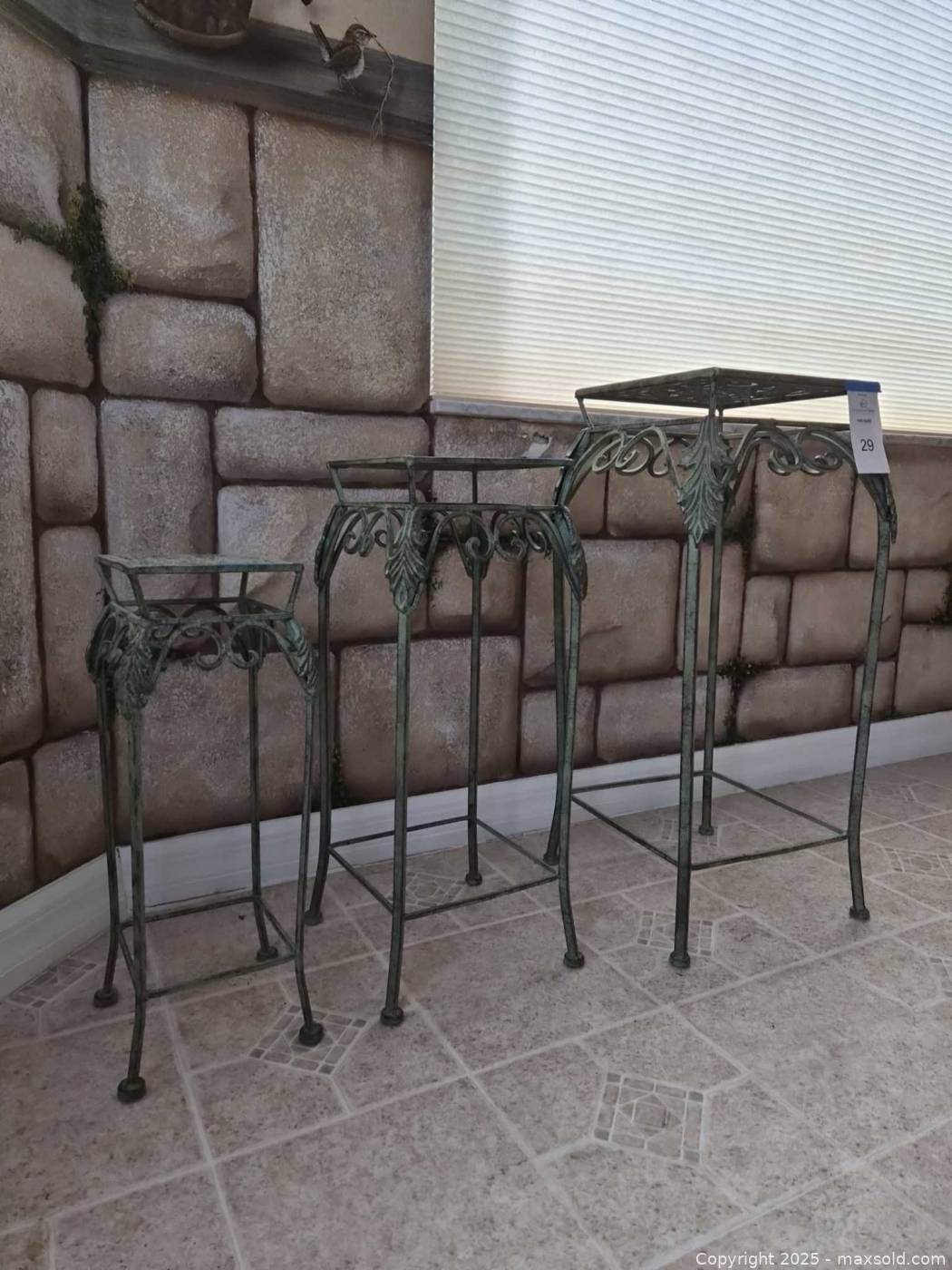 Set of 3 nesting metal plant stands | Maxsold