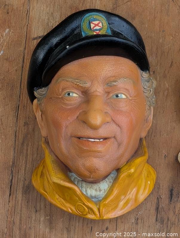 Pair Bossons chalkware wall heads | Maxsold