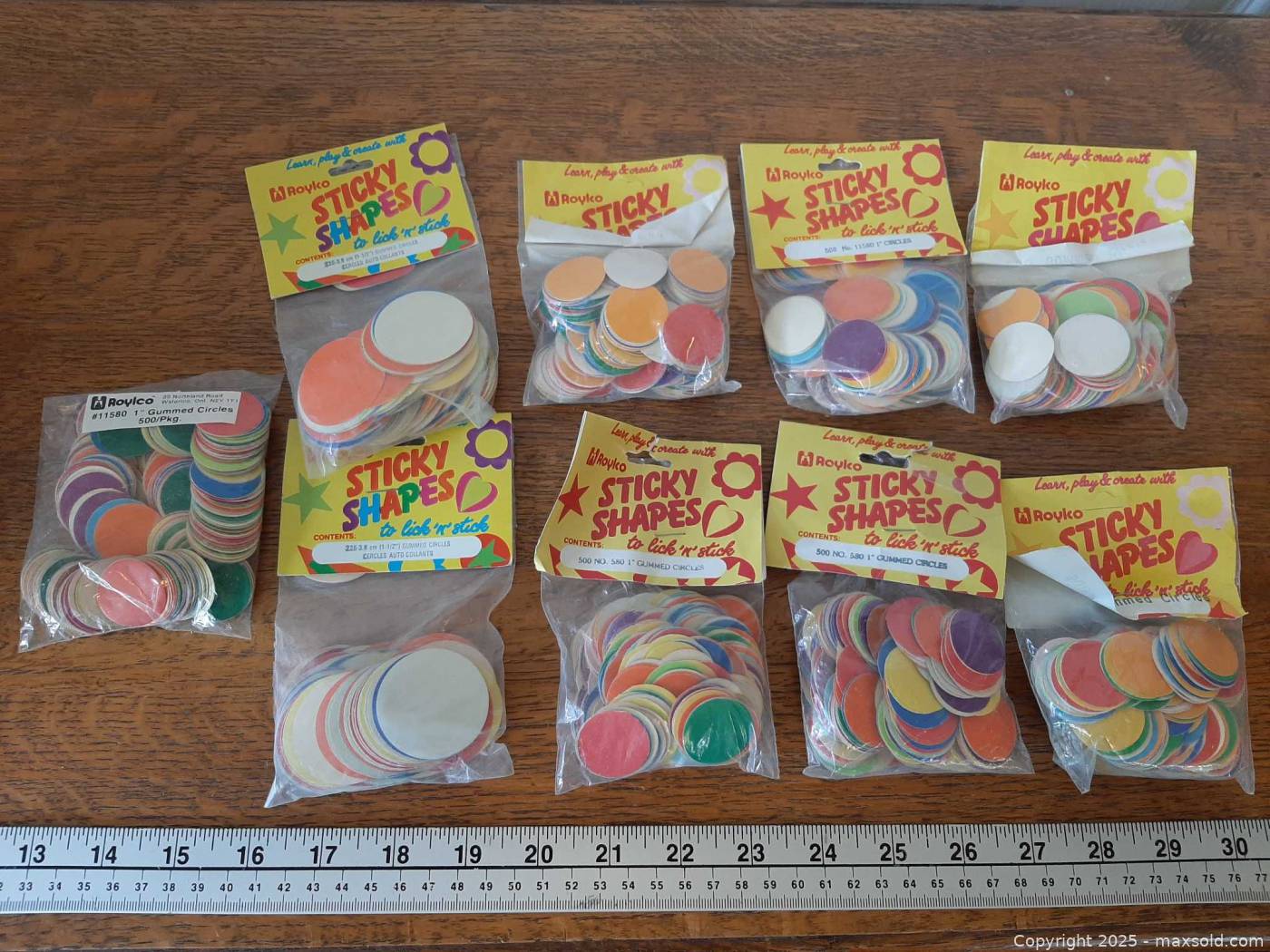 Nine packs sticky shape stickers | Maxsold