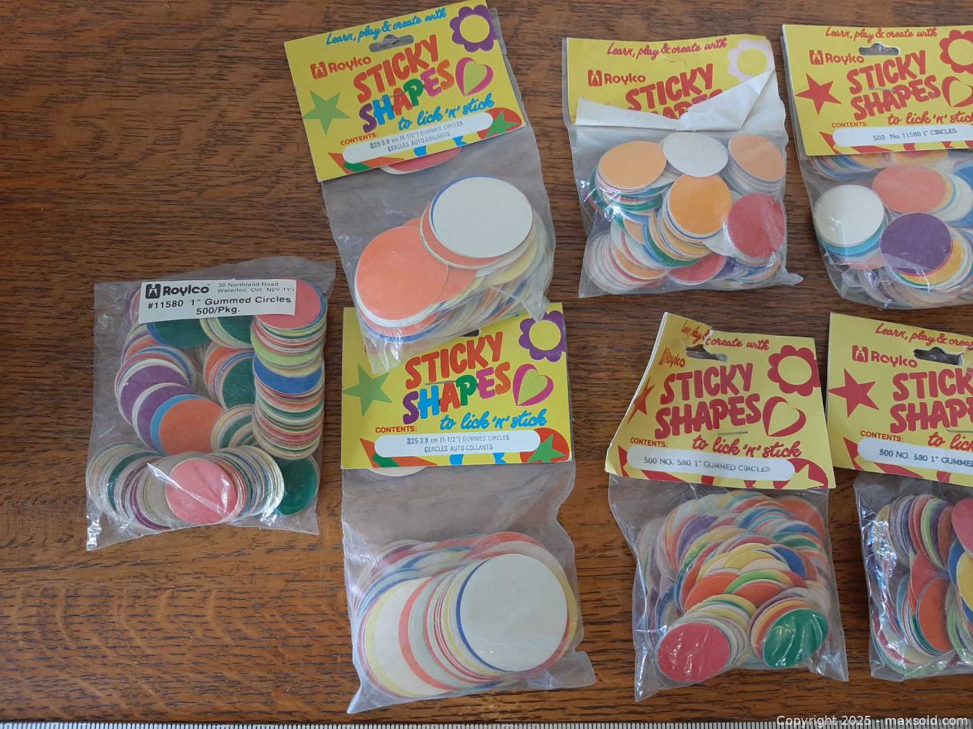 Nine packs sticky shape stickers | Maxsold