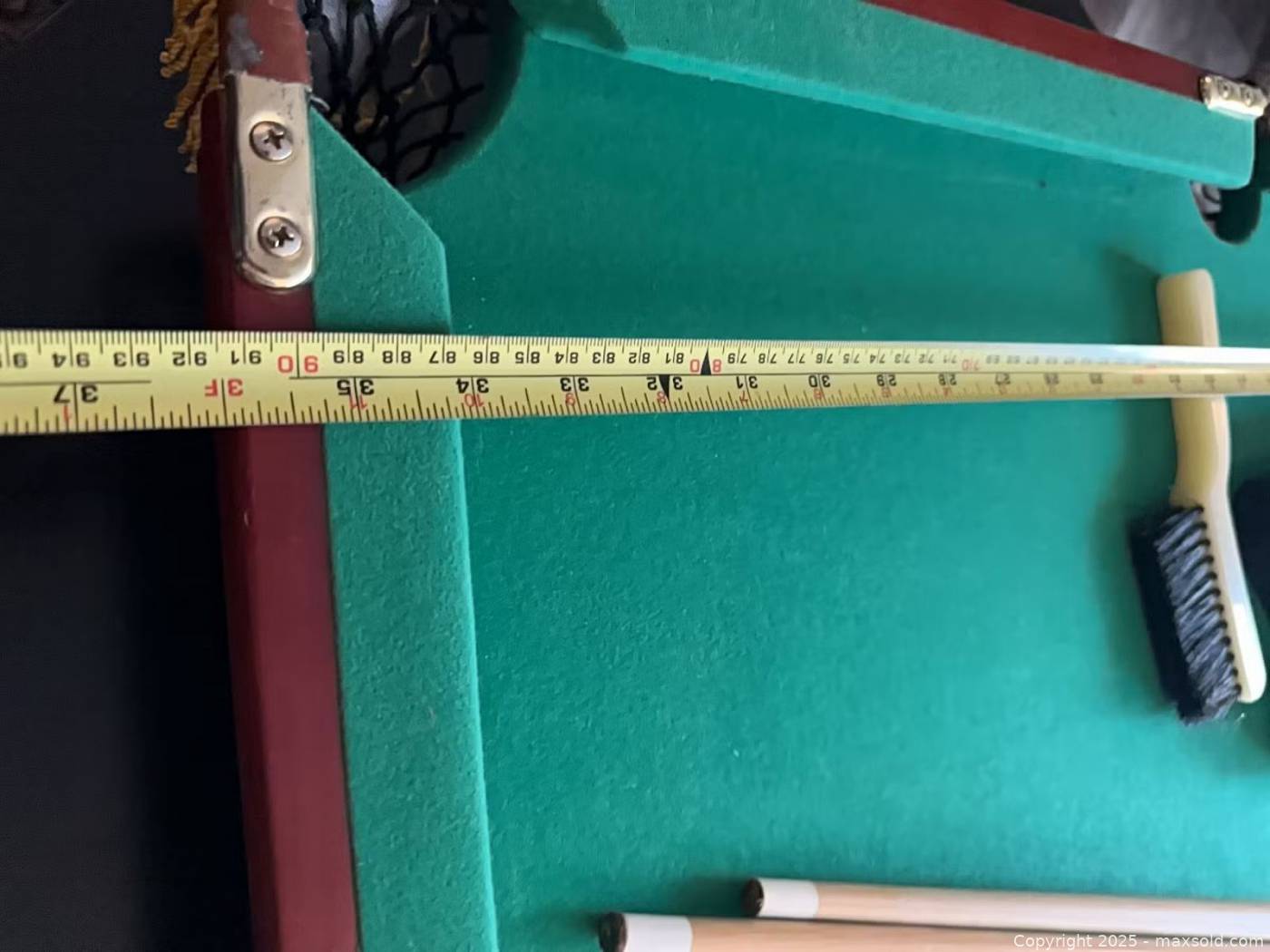 Tabletop pool table with accessories | Maxsold