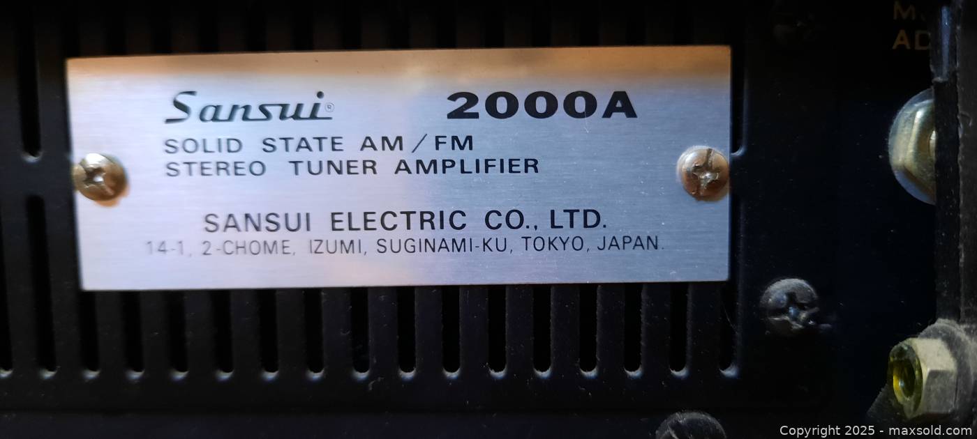 Sansui 2000A Stereo Receiver | Maxsold