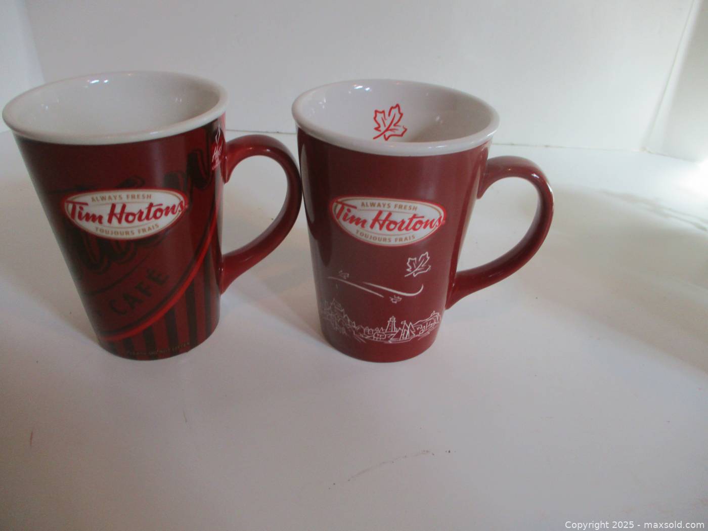 Tim Hortons ceramic mugs #8 and #10 | Maxsold