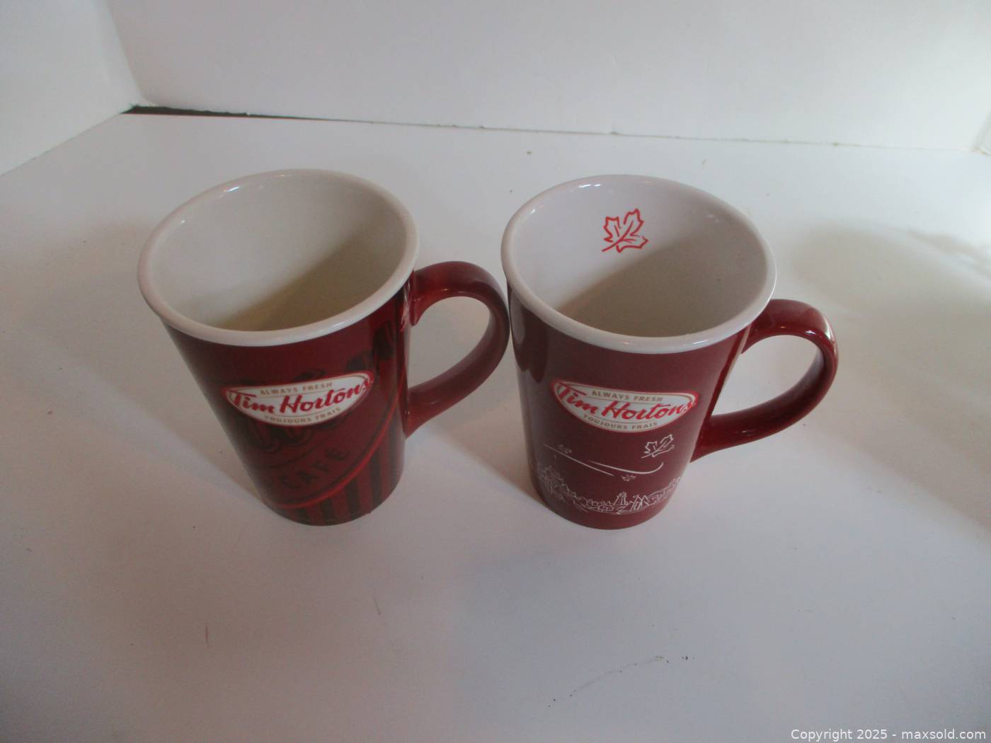Tim Hortons ceramic mugs #8 and #10 | Maxsold