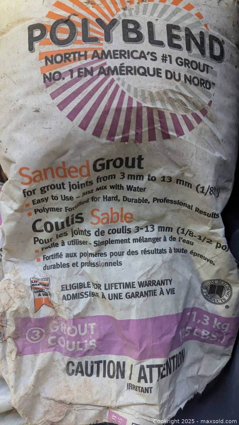 Mortar Mix, Grout, Tiles, Hairpin Legs | Maxsold