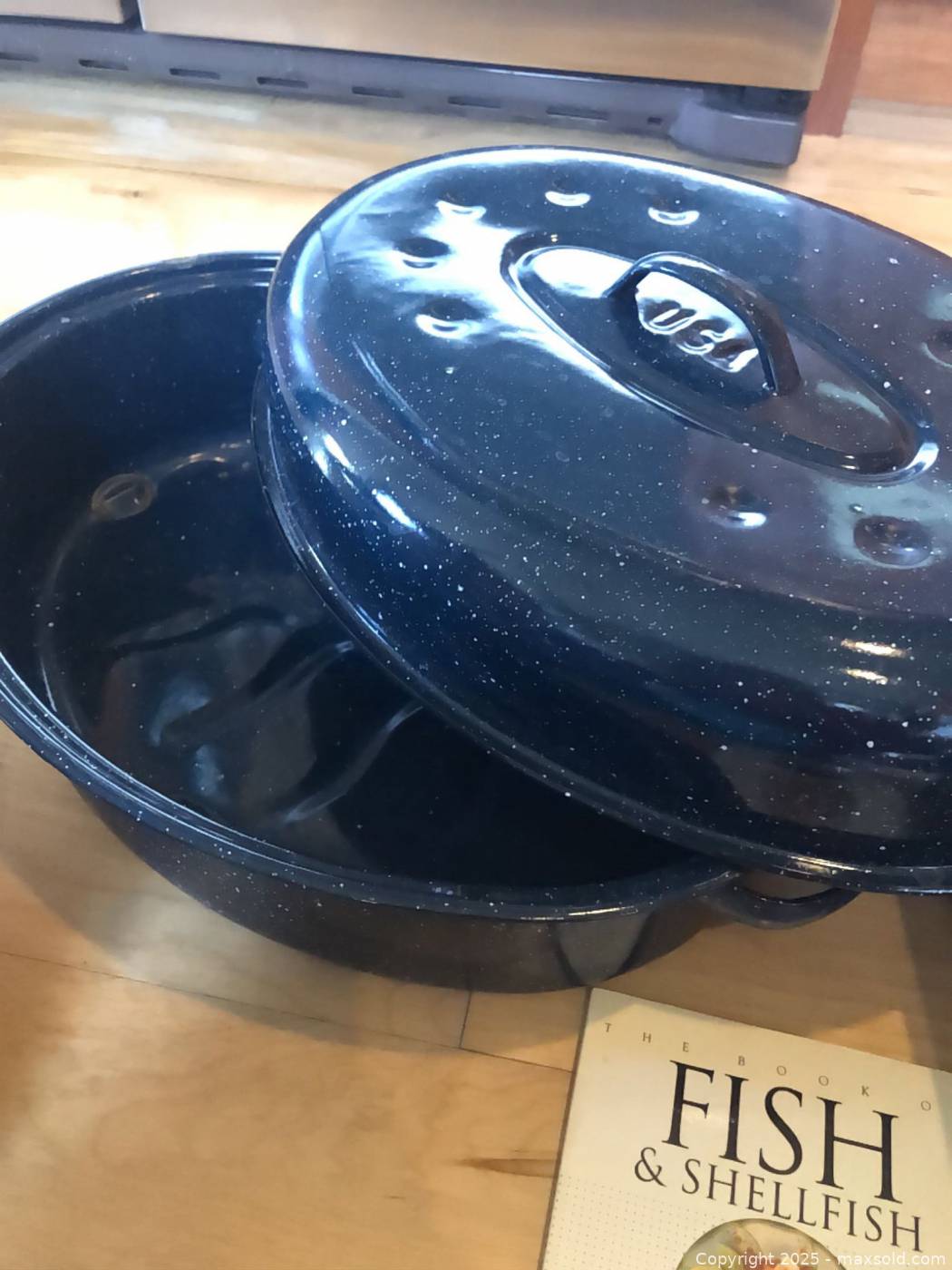 KitchenAid roasting pan, Rival slow cooker, enamel roaster, fish ...