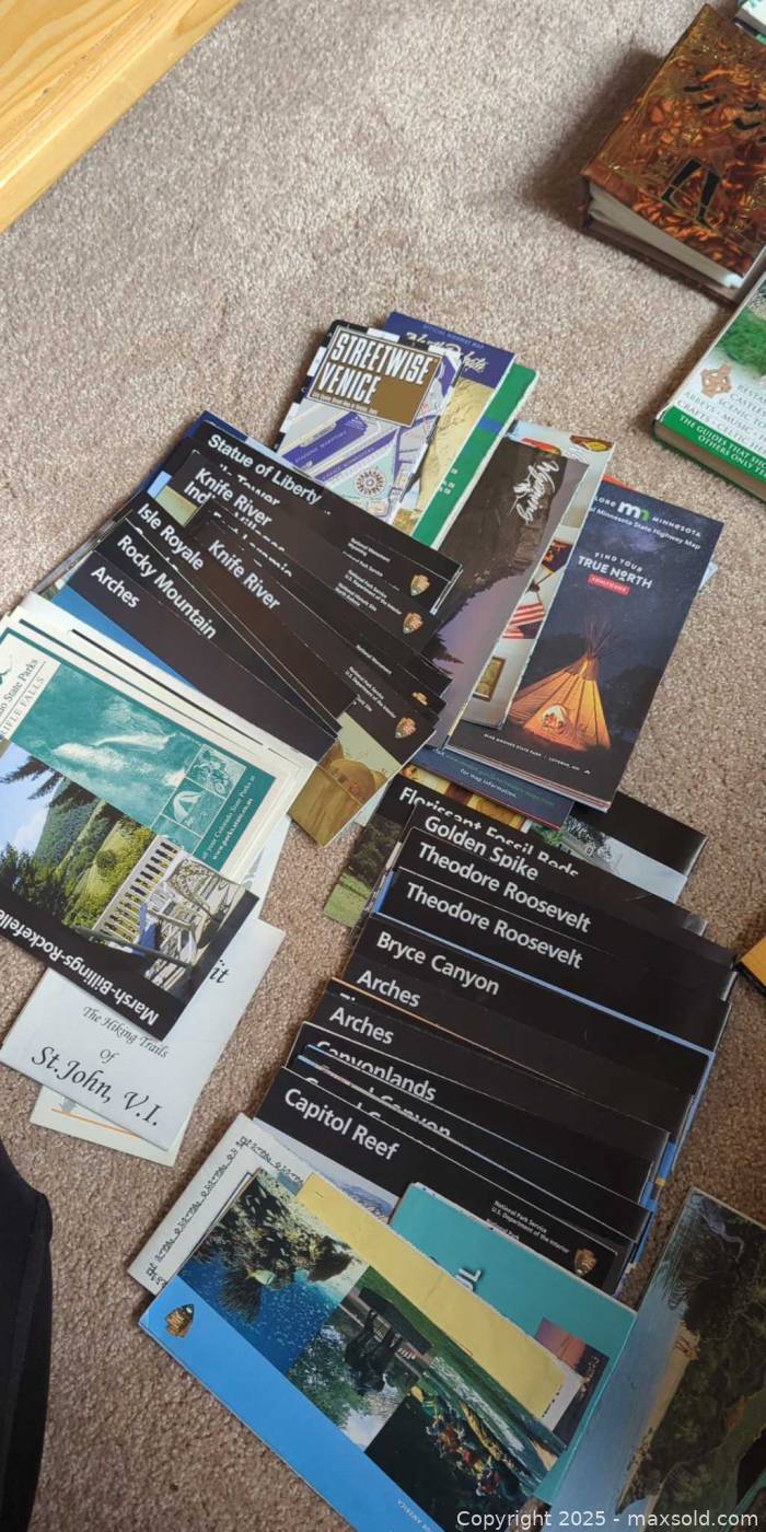 Travel guides, maps and postcards mixed lot | Maxsold
