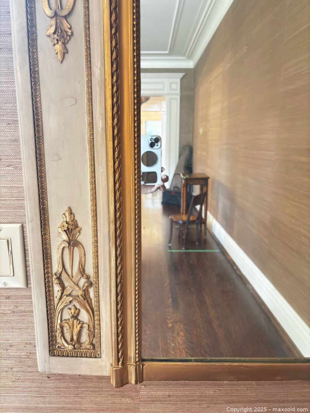 Large neoclassical trumeau wall mirror | Maxsold