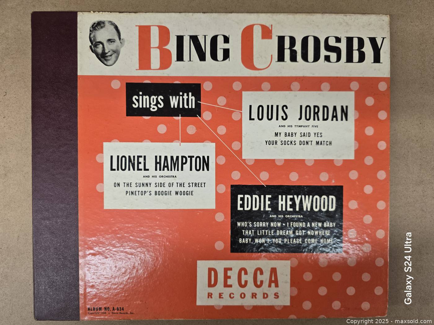 Bing Crosby 3 Decca 78 RPM Shellac Records | Maxsold