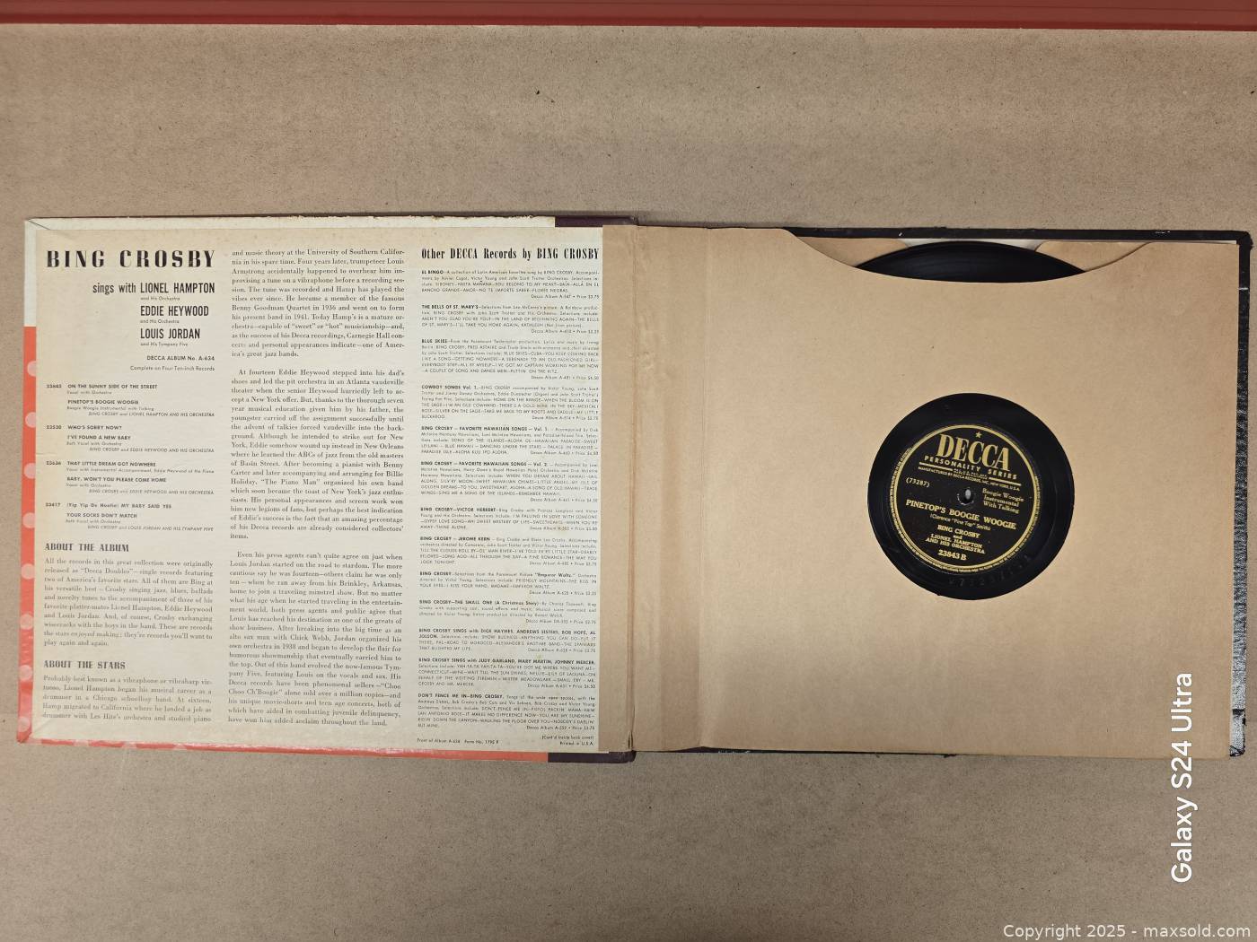 Bing Crosby 3 Decca 78 RPM Shellac Records | Maxsold