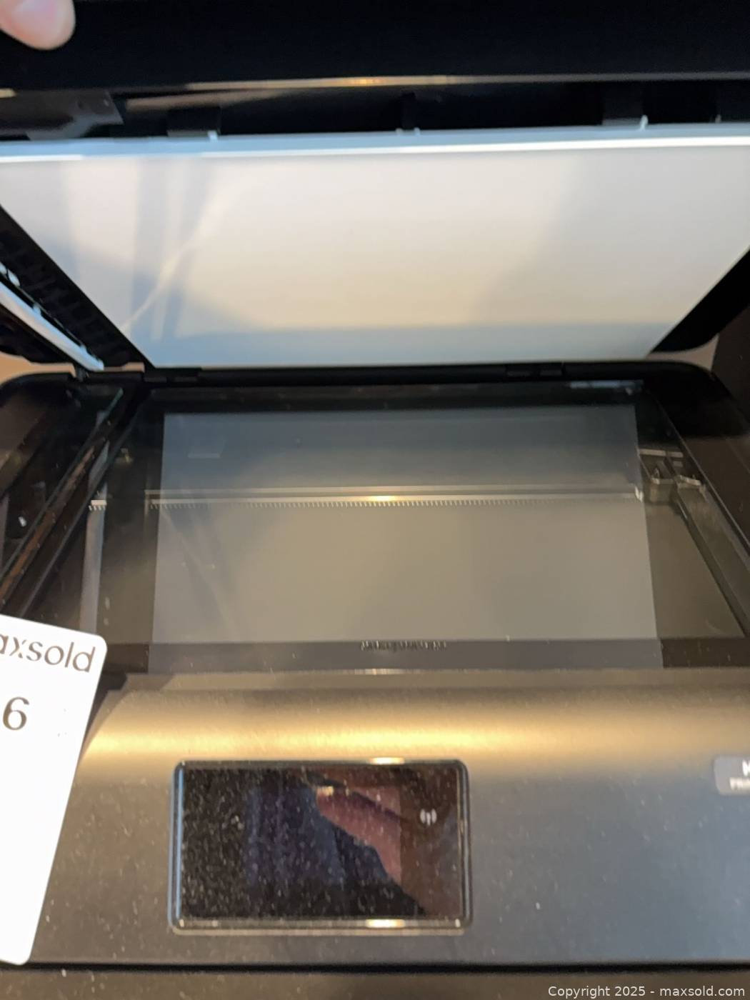 HP OfficeJet 4650 all-in-one printer with paper, ink and storage stand ...