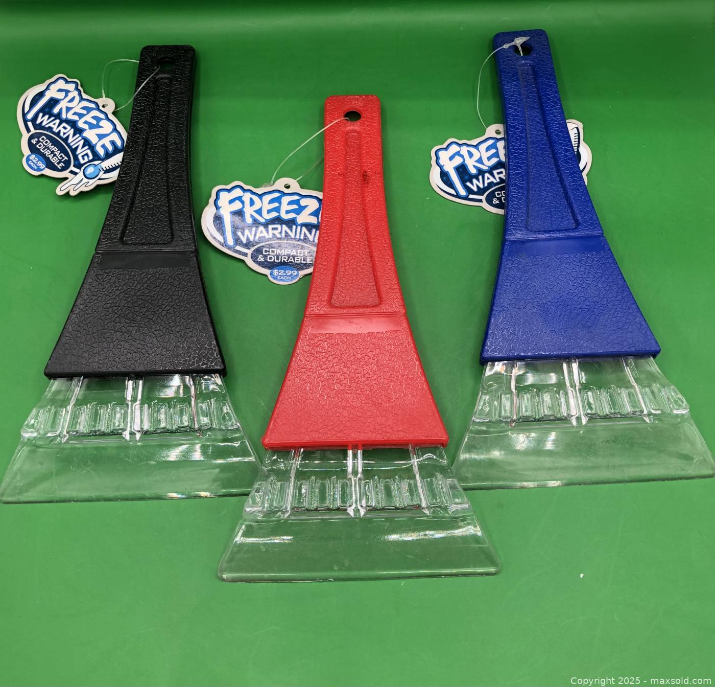 3-Piece Freeze Warning Ice Scrapers | Maxsold