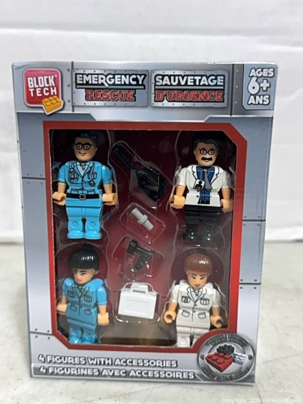 Block Tech Emergency Rescue Ambulance minifigure 4-pack sealed | Maxsold