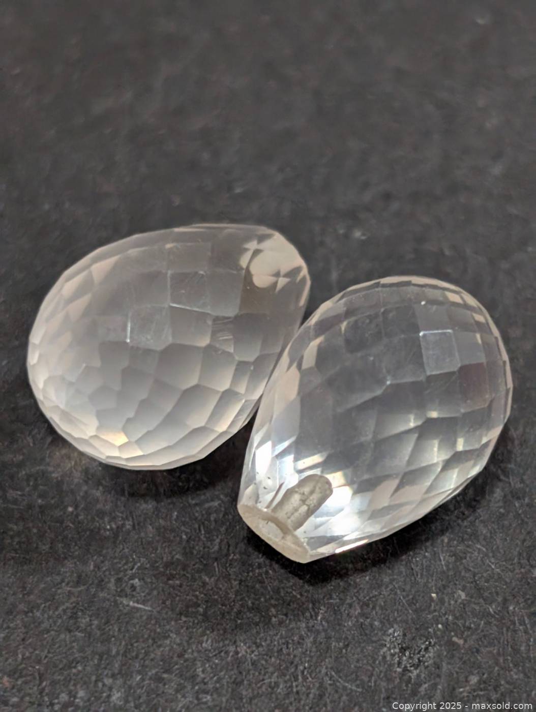 Genuine Rose Quartz 20ct Pair | Maxsold