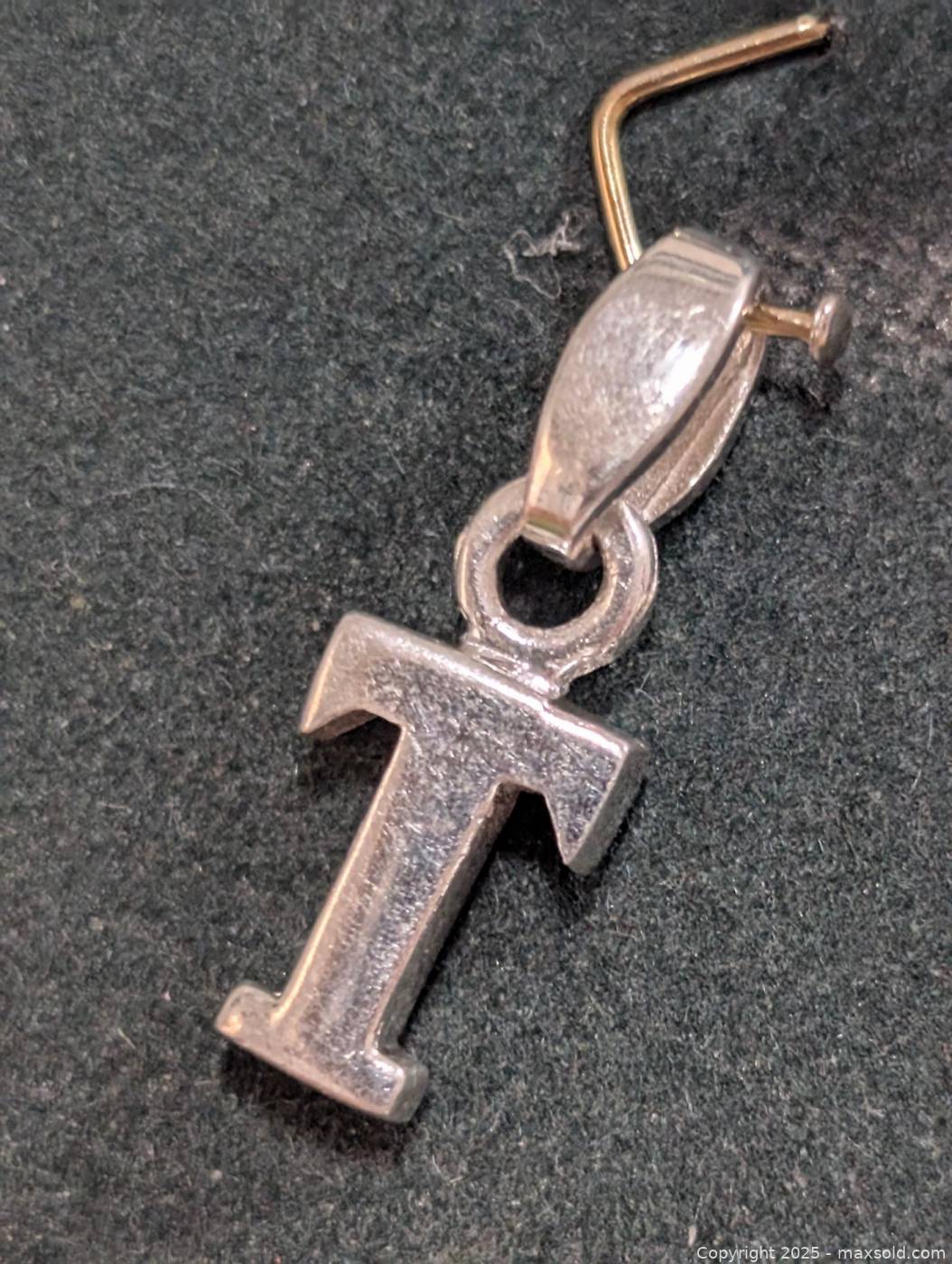 Silver Letter T Pendant | Maxsold