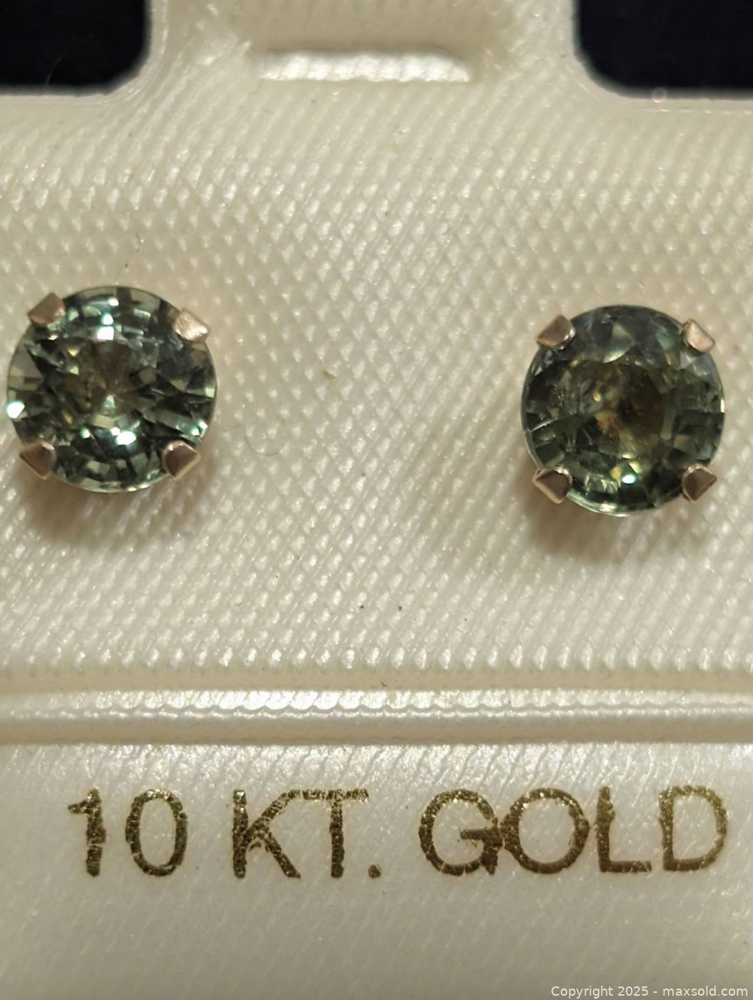 10K Gold Fancy Color Sapphire Earrings | Maxsold