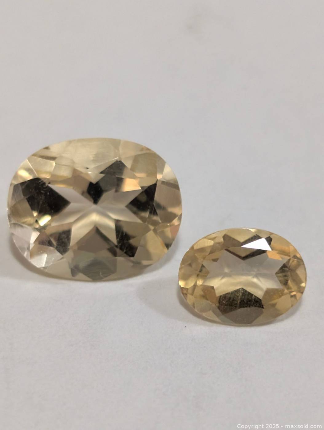 Two Genuine Citrine Gemstones 4ct | Maxsold