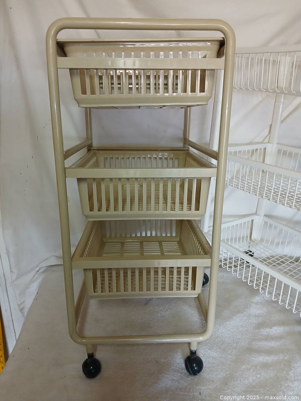 Rolling storage carts set of 2 | Maxsold