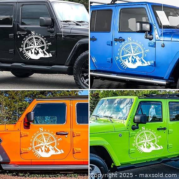 Large white weatherproof vinyl vehicle decal | Maxsold