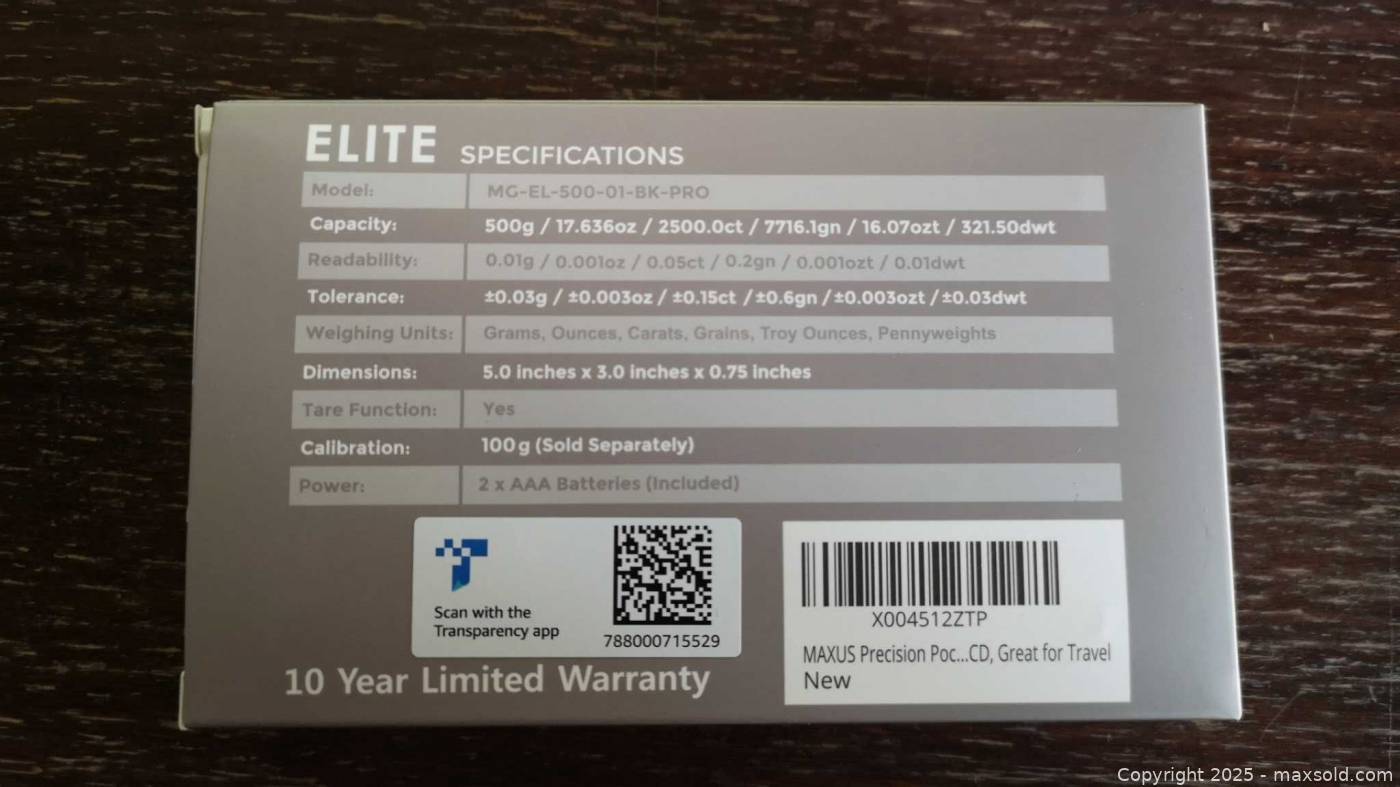 Maxus Elite digital pocket scale 500 g 0.01 g | Maxsold