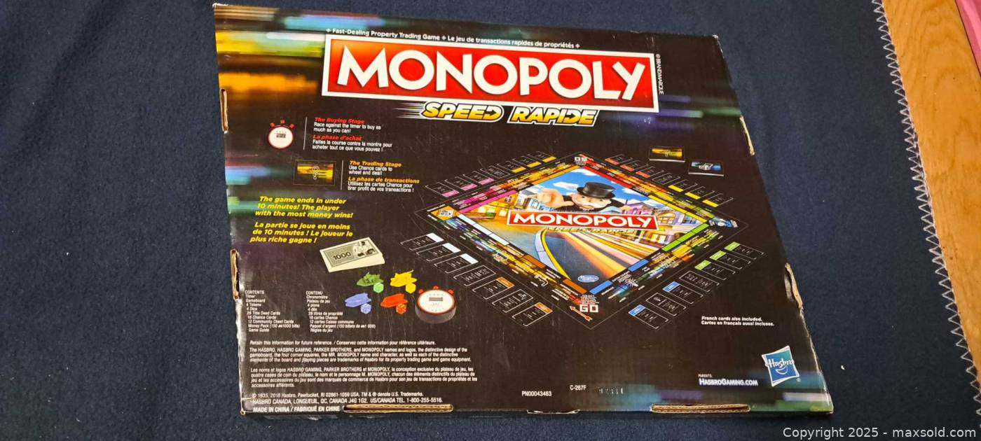 Monopoly Speed board game new | Maxsold
