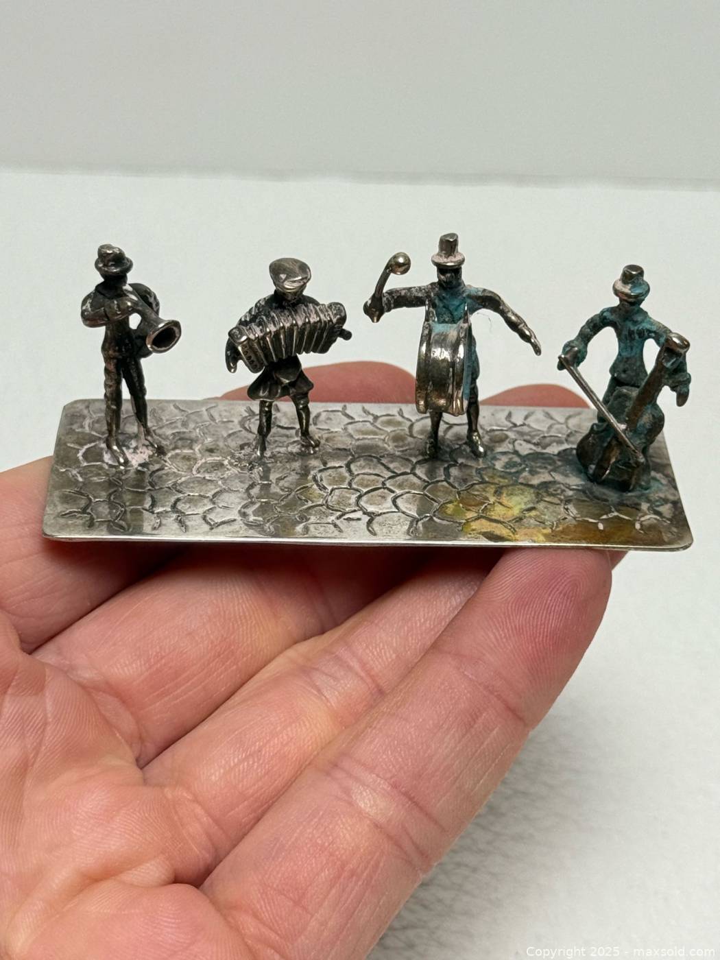 835 Silver Miniature Musical Band Figurine | Maxsold