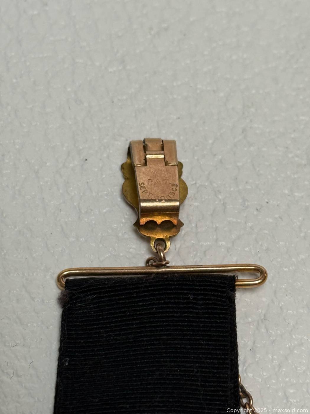 Antique gold-filled ribbon watch fob | Maxsold