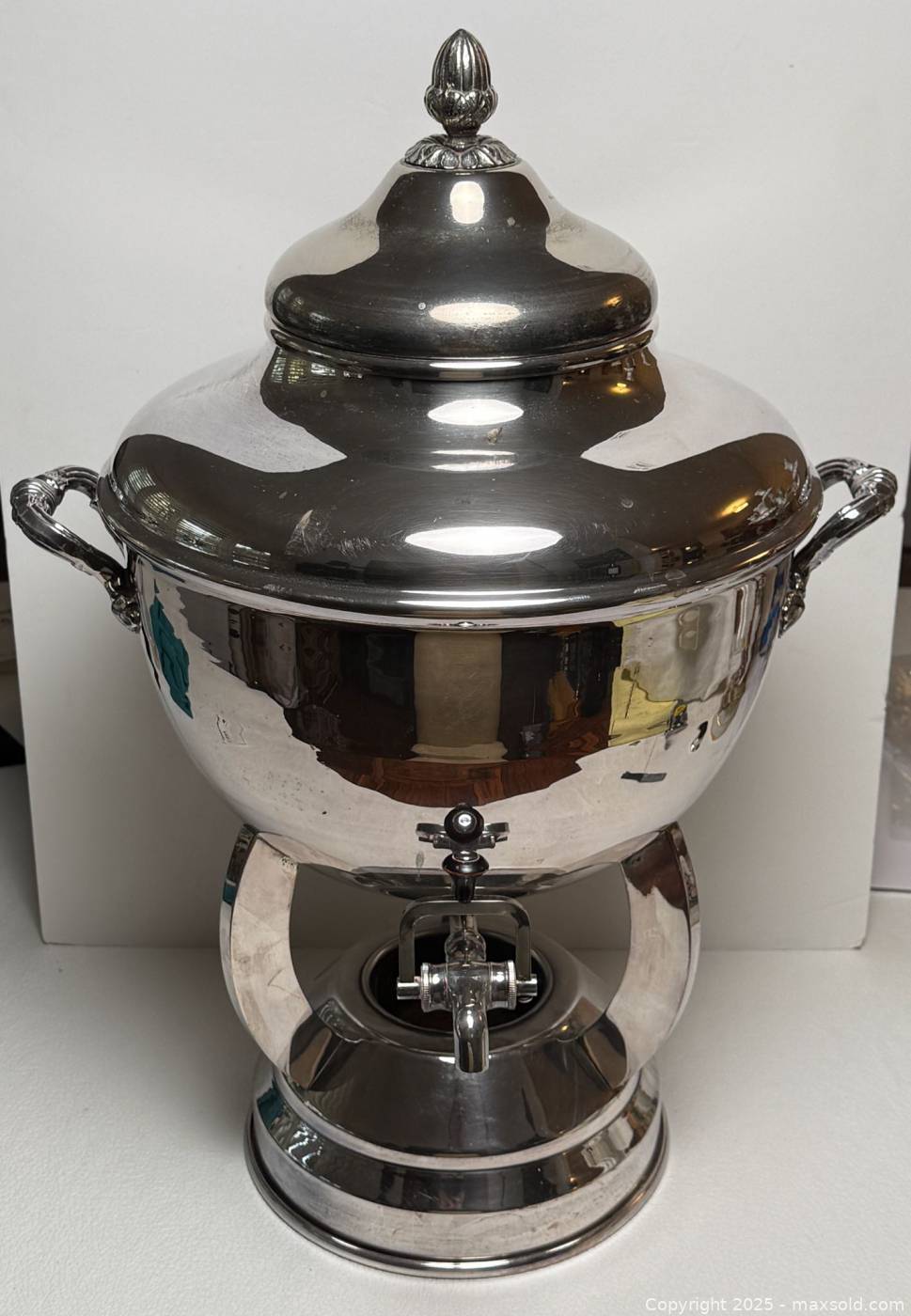 Silver plated coffee samovar urn | Maxsold
