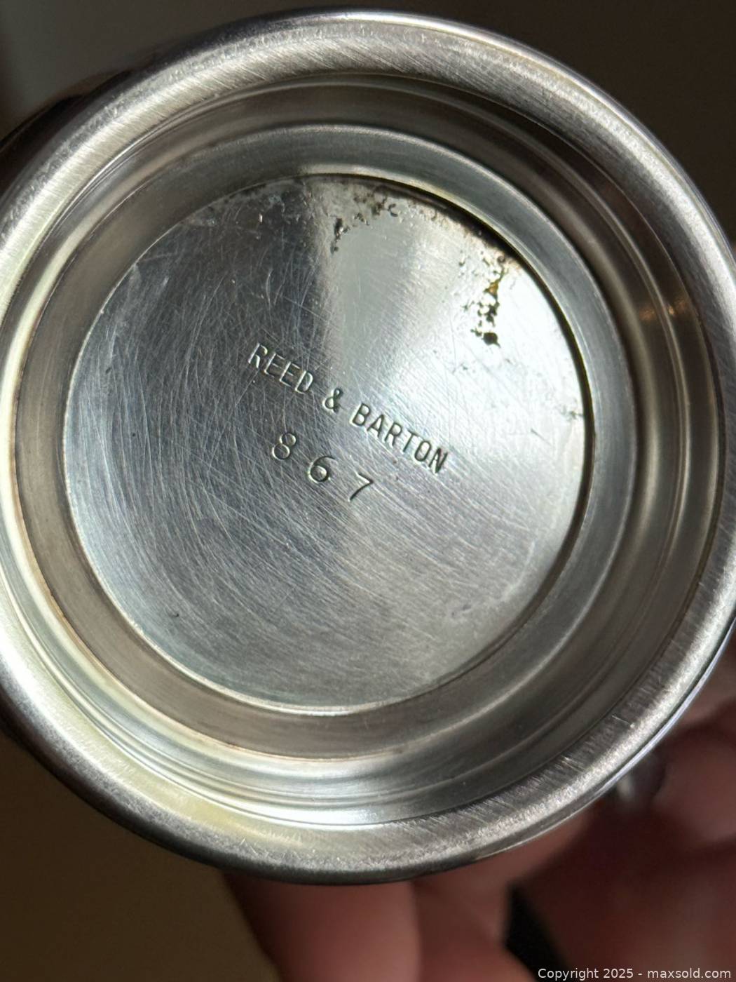 Reed & Barton silver plated baby mug, teddy bear mug missing leg ...