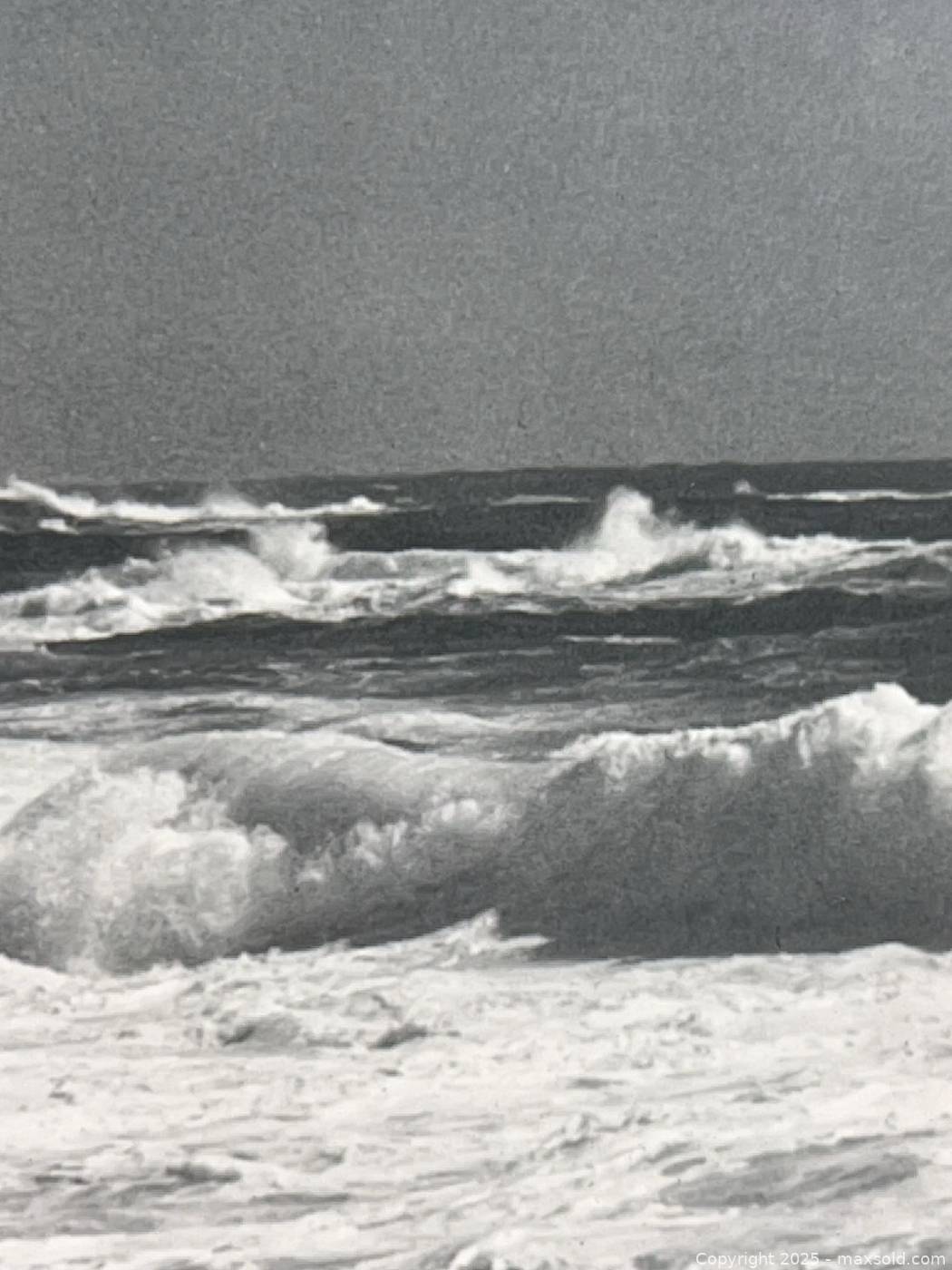 Wallace R. MacAskill signed photograph Waves at Peggy's Cove 1938 | Maxsold