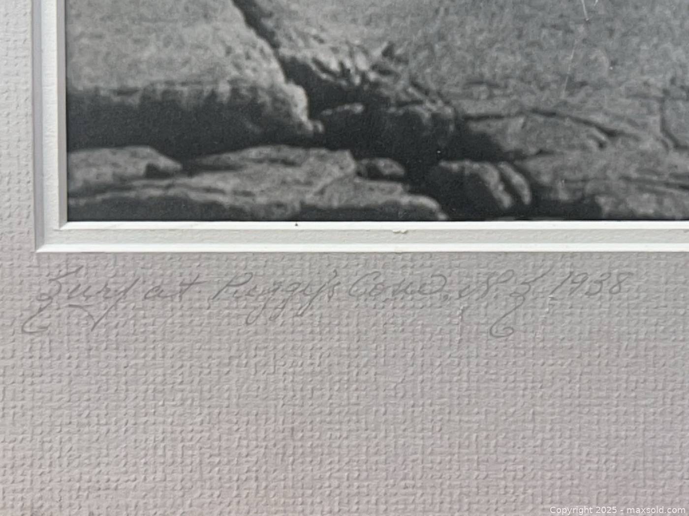 Wallace R. MacAskill signed photograph Waves at Peggy's Cove 1938 | Maxsold