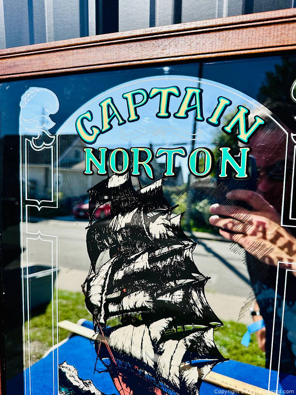 Captain Norton Finest Caribbean Rum advertising mirror | Maxsold