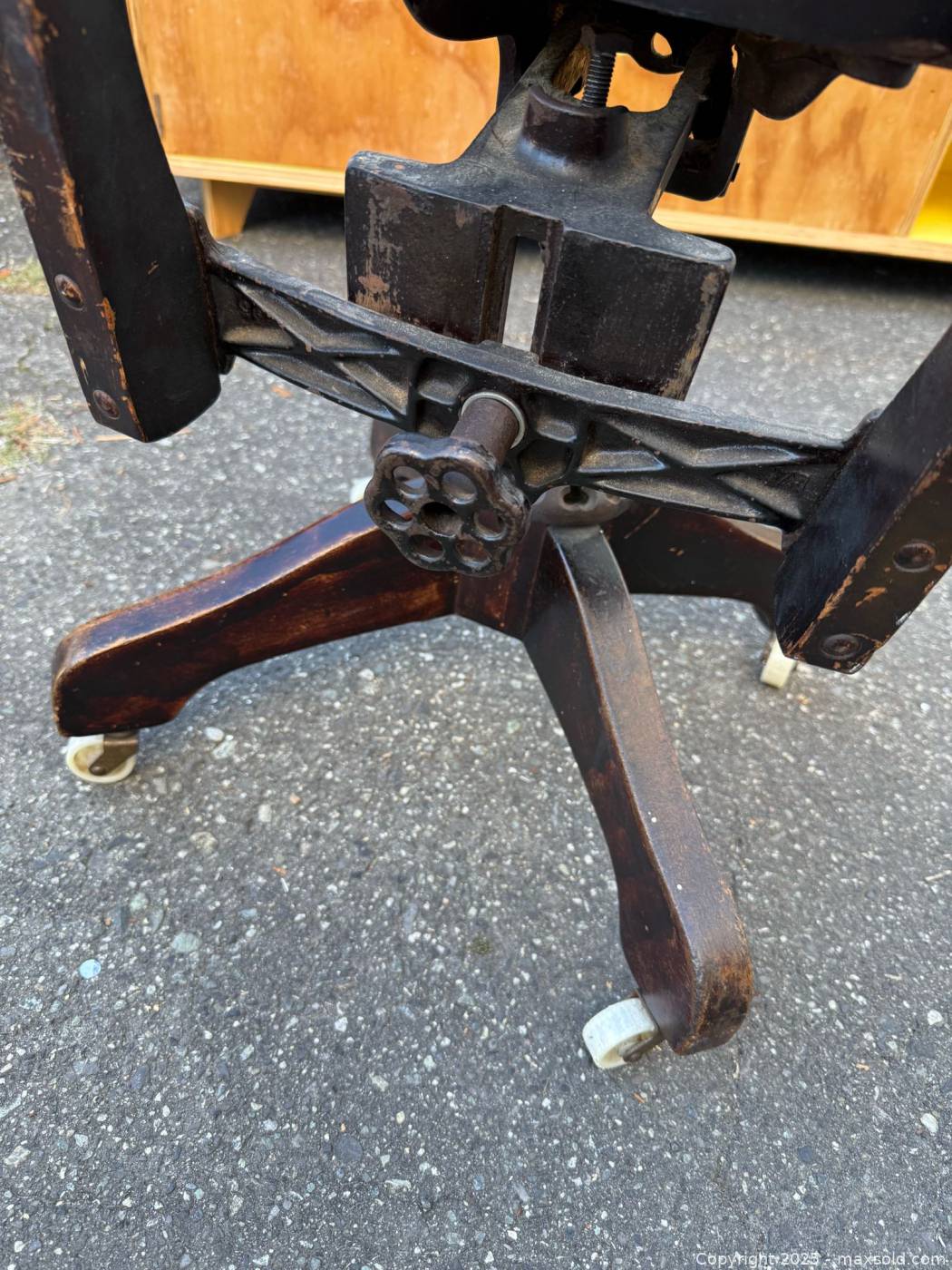 1940s Milwaukee Chair Co industrial desk chair | Maxsold