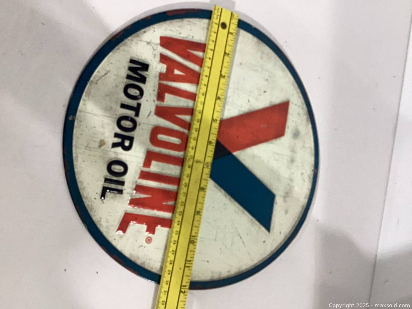Valvoline Motor Oil Round Metal Sign 12" | Maxsold
