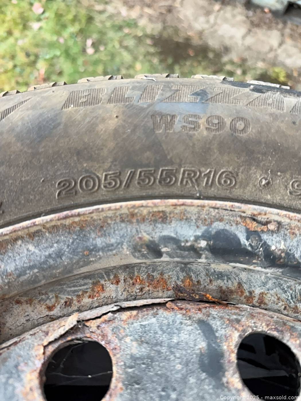 205/55R16 Bridgestone Blizzak WS90 winter tires on 16" 5x100 steel rims ...