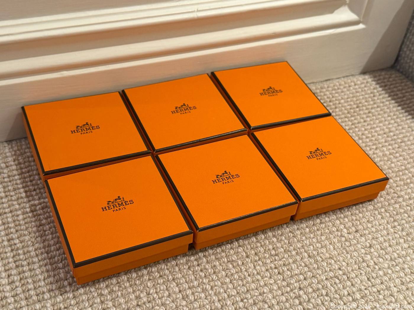 Hermes Orange Jewelry Boxes, 6pcs | Maxsold