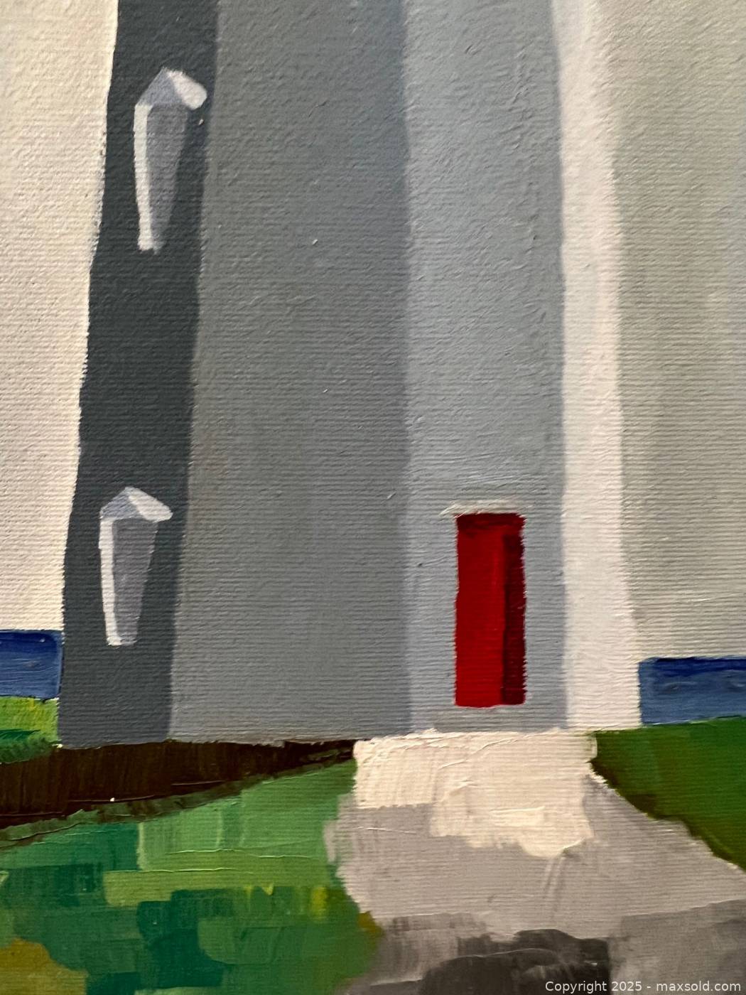 Oil on canvas lighthouse painting | Maxsold