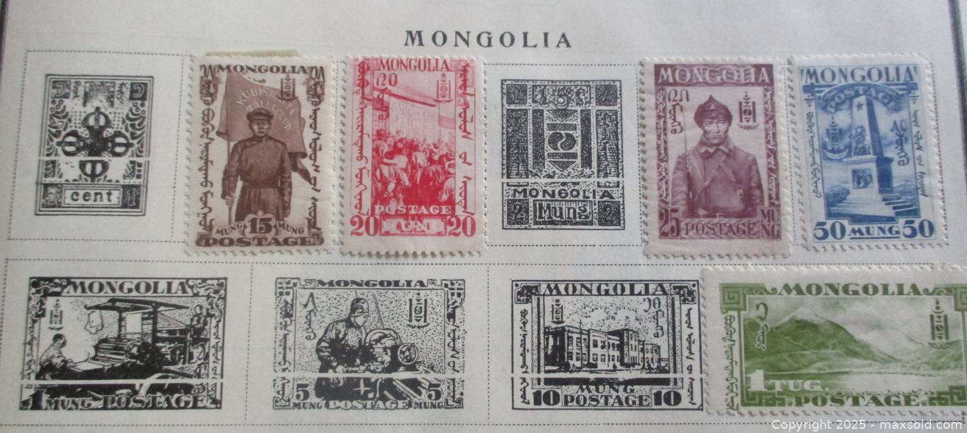 Mongolia 1930s postage stamps on Scott page | Maxsold