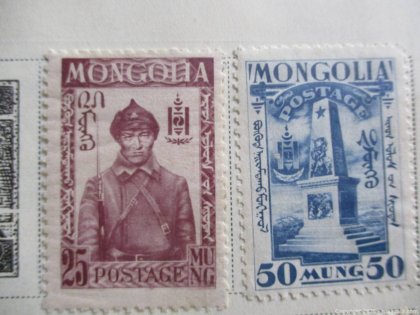 Mongolia 1930s postage stamps on Scott page | Maxsold