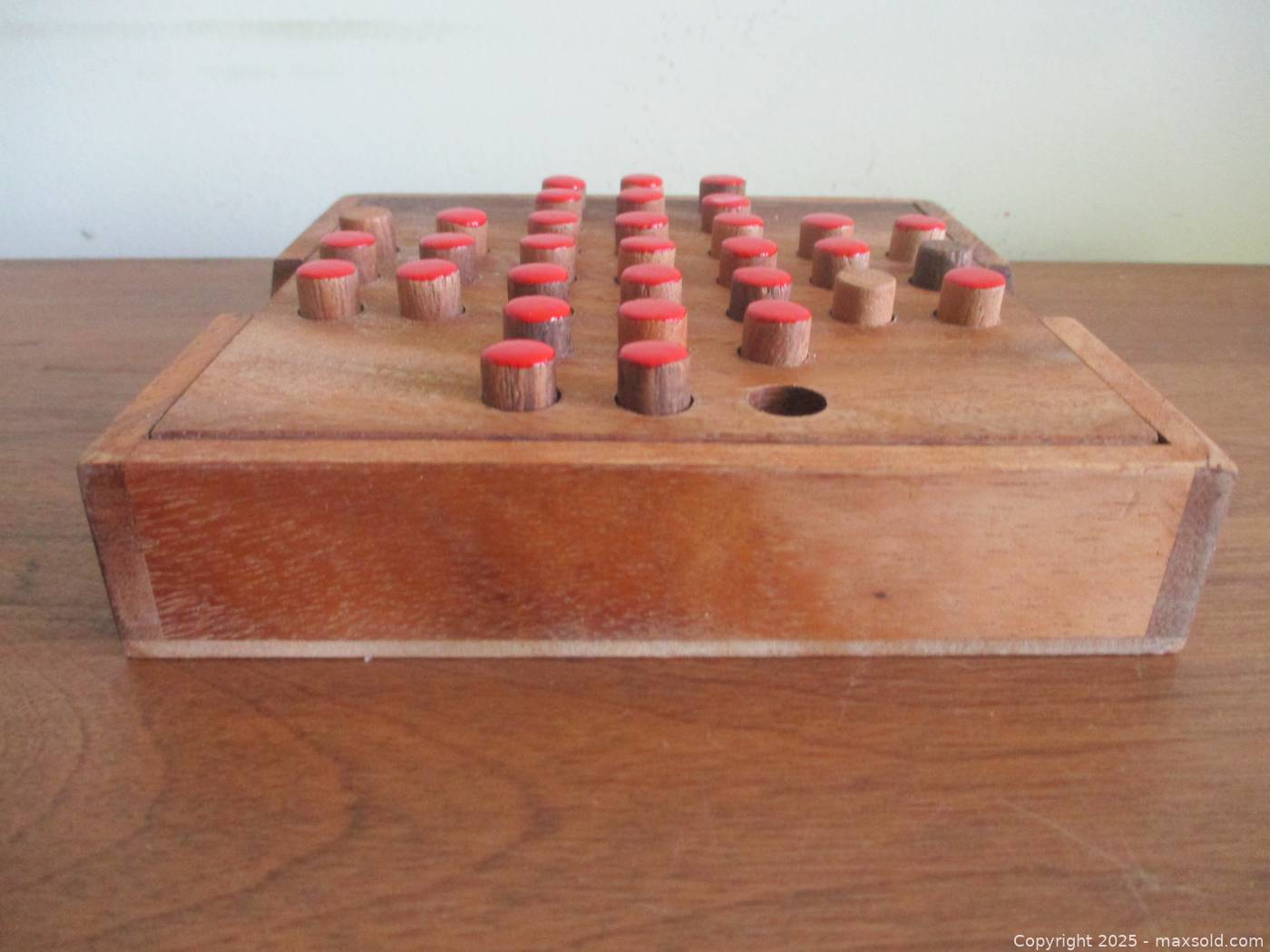 Mid-century teak Chinese checkers game | Maxsold