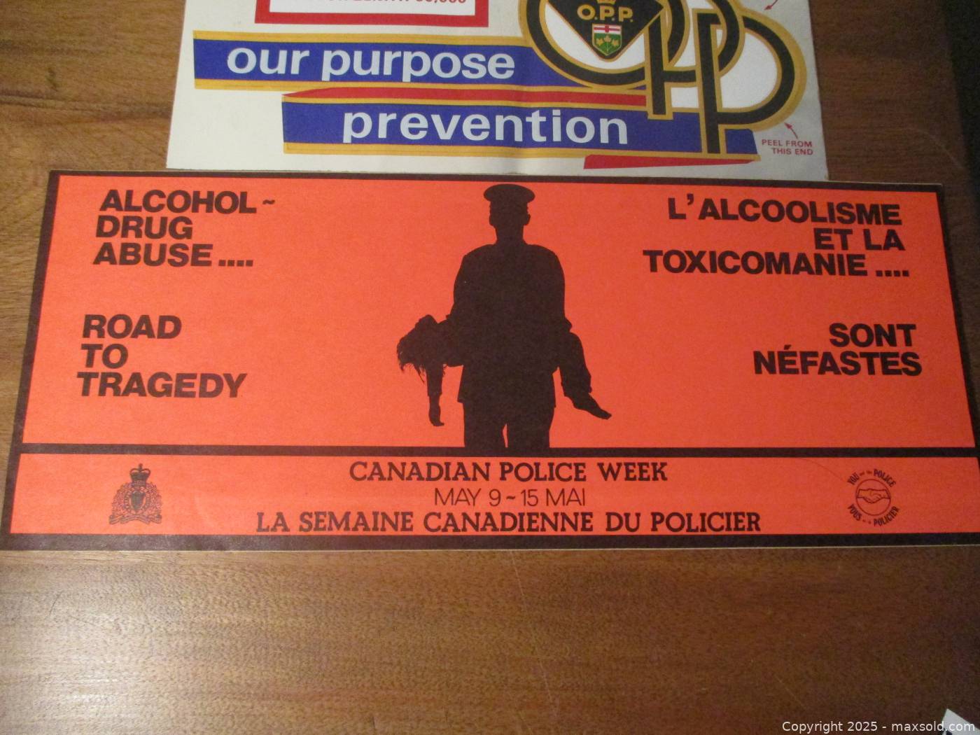 Vintage OPP prevention and Canadian Police Week stickers | Maxsold