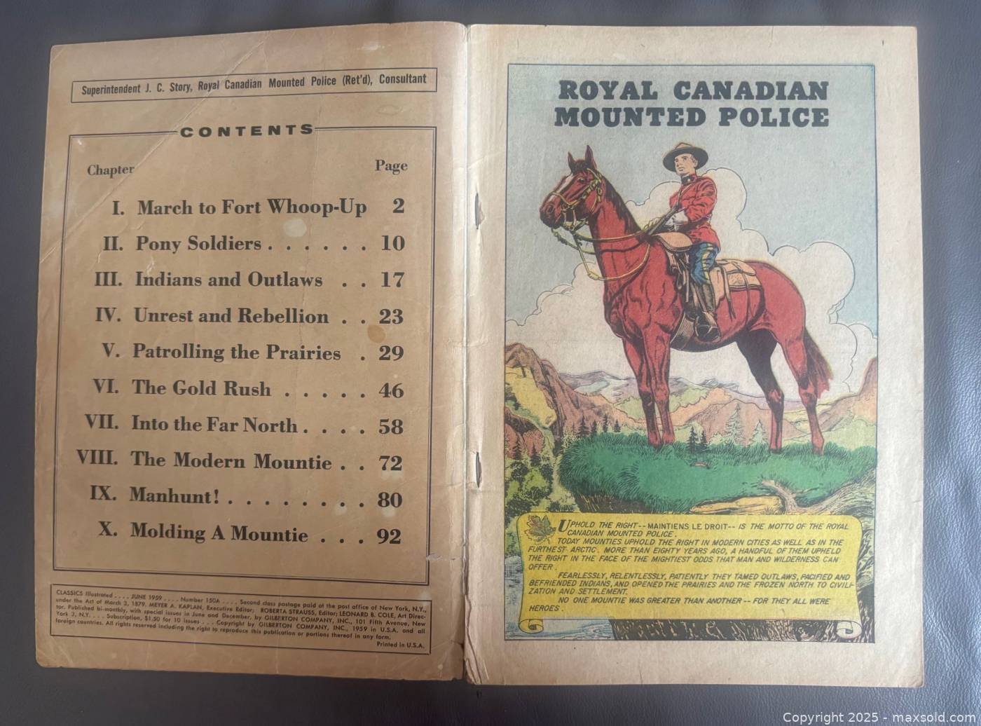 1959 Classics Illustrated "Royal Canadian Mounted Police" Comic | Maxsold