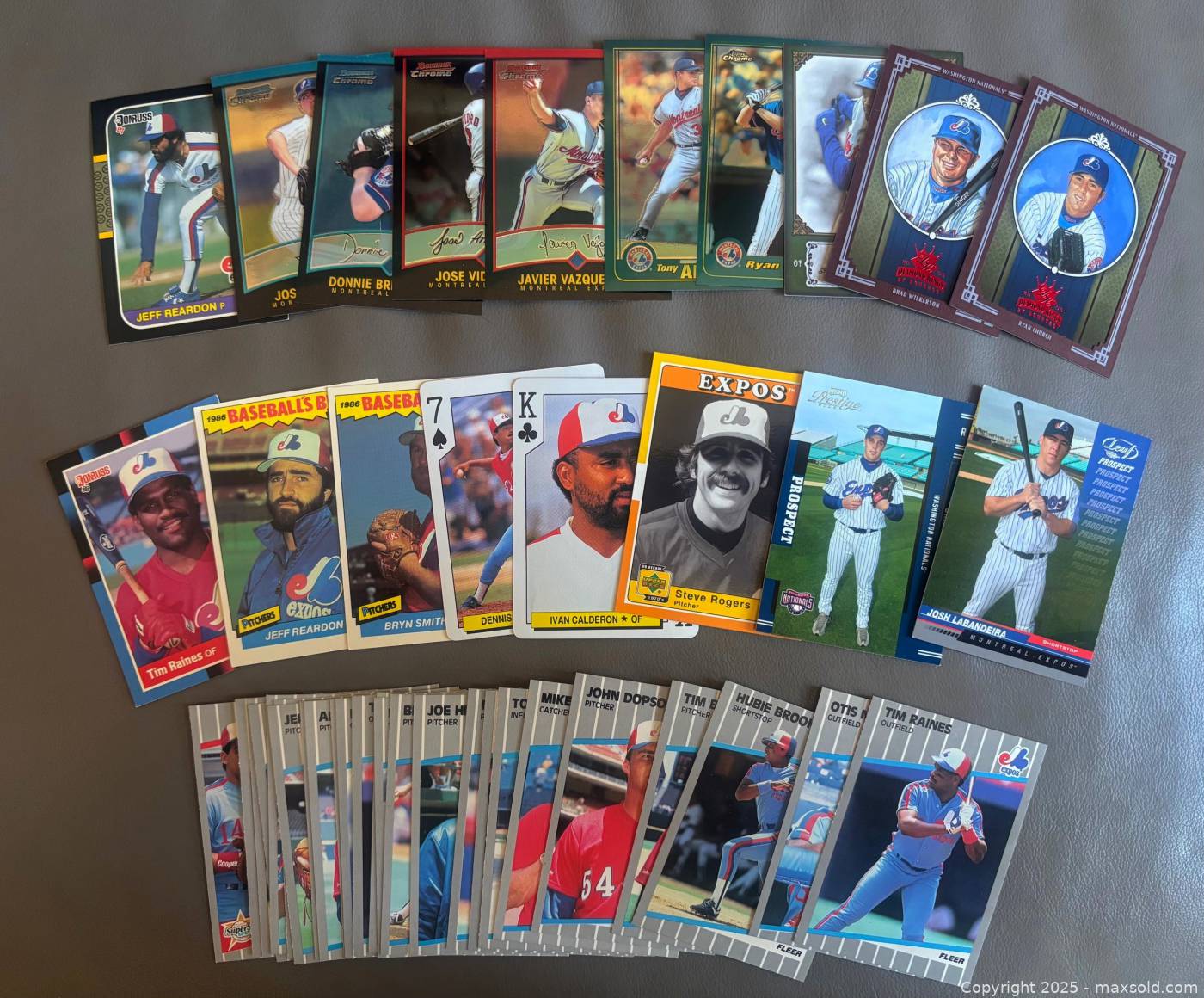 100 Montreal Expos baseball cards 1986-2006 | Maxsold