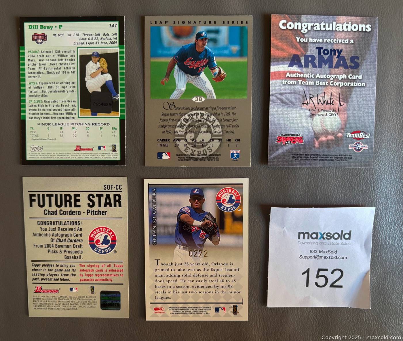 Montreal Expos autographed card lot | Maxsold