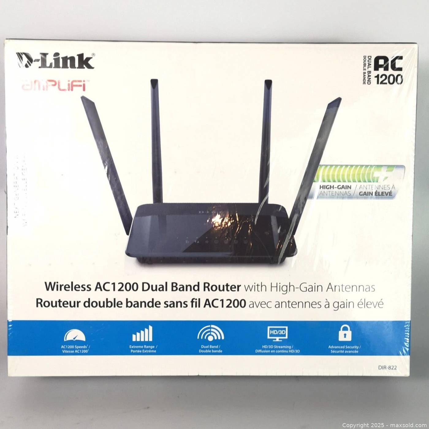 D-Link DIR-822 AC1200 dual-band router sealed | Maxsold