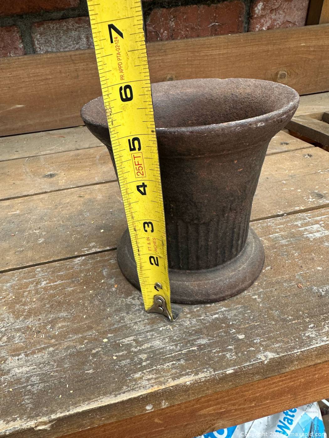 Antique cast iron mortar, late 1800s | Maxsold